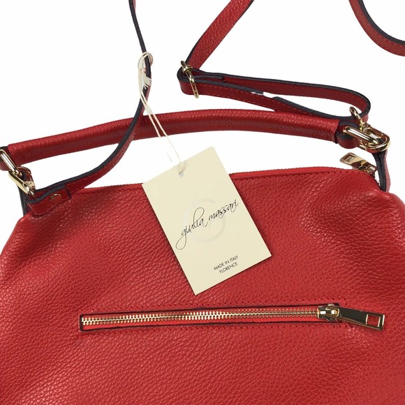 Giulia Massari | Bags | Giulia Massari Top Handle Pebbled Leather Bag ...